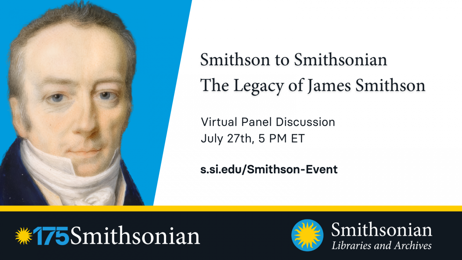 Join us for “Smithson to Smithsonian: The Legacy of James Smithson” on ...